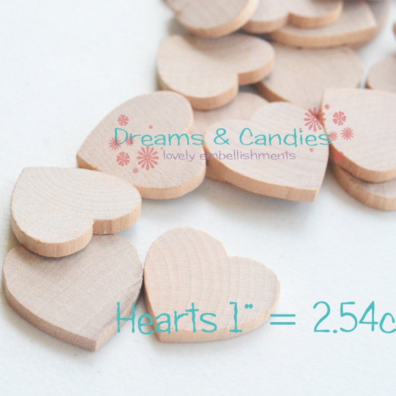 Small Wooden Hearts - Etsy