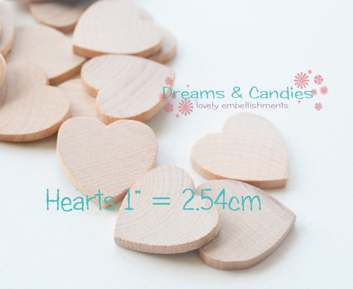 25 Miniature Wooden Hearts 1 small Wooden Hearts - Etsy