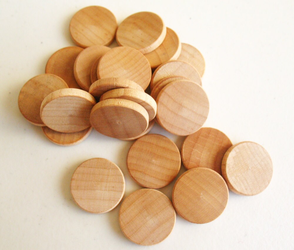25 Unfinished Wooden Circles 3/4 Small Wooden Circles | Etsy