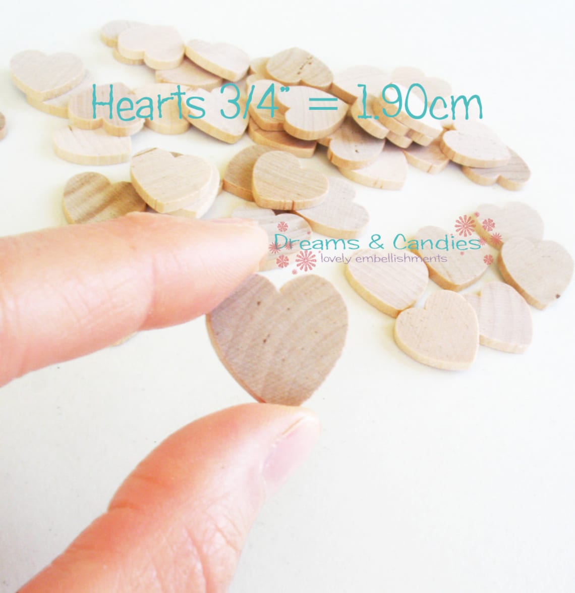 50 Miniature Wooden Hearts 3/4 small Wooden Hearts - Etsy