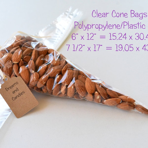 Cone Shaped Plastic Bags - Etsy