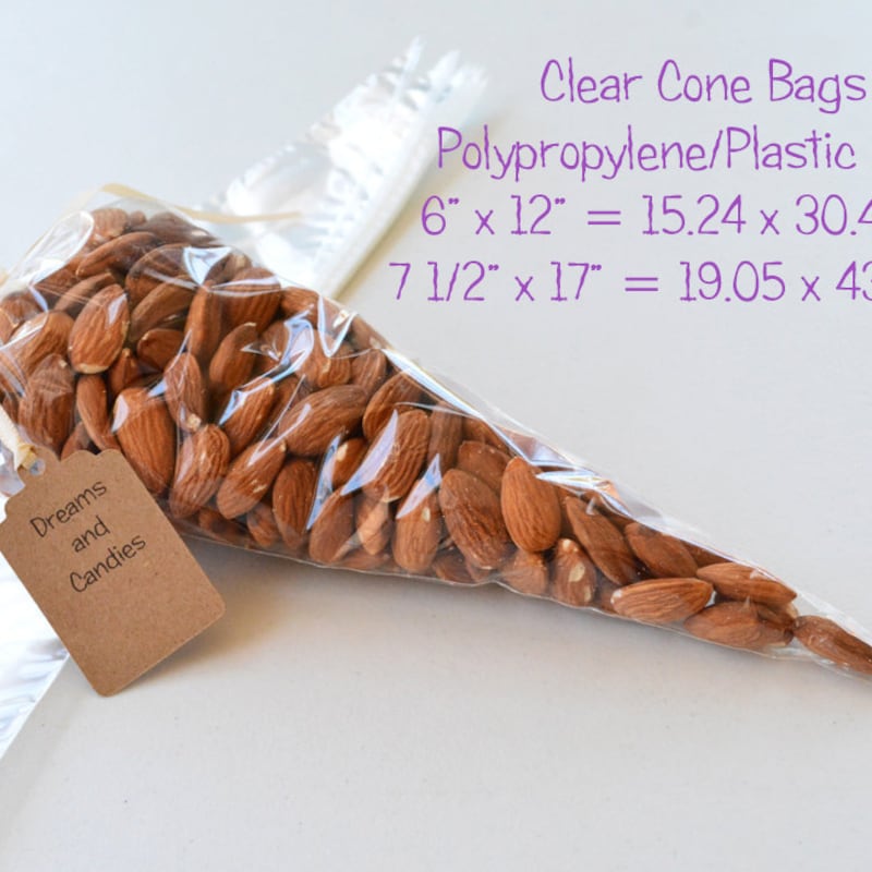 12 Clear Plastic Cones - Etsy