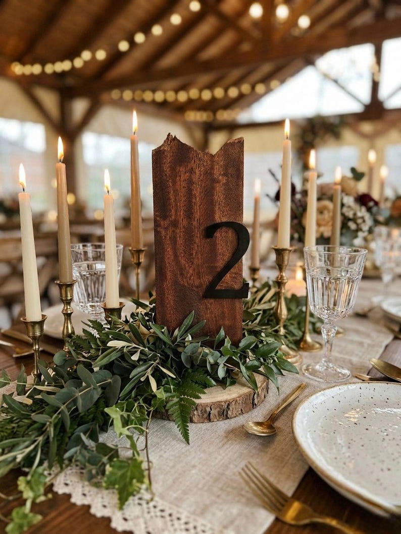 Rustic Wooden Table Number for Wedding - Etsy