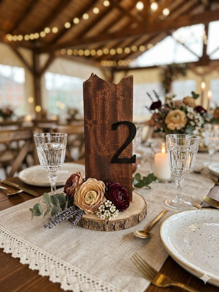 Rustic Wooden Table Number for Wedding - Etsy