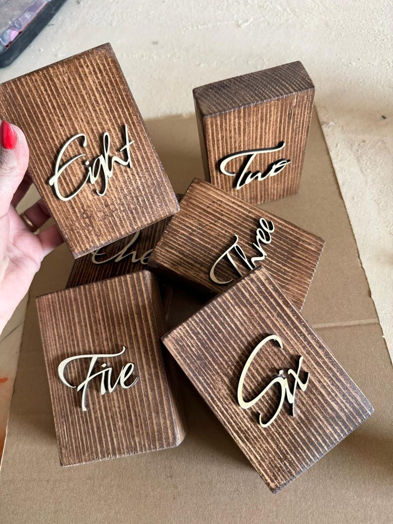 Wooden Table Number – Rustic Wedding Table Decor - Etsy