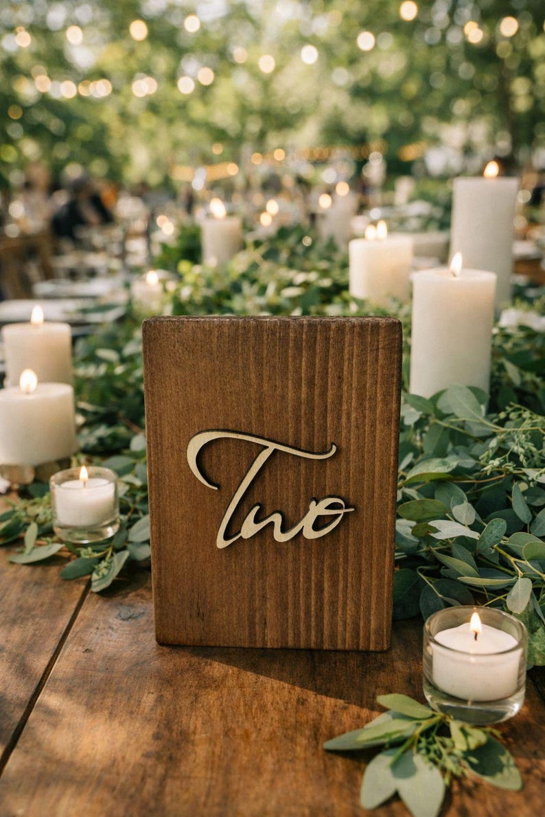 Wooden Table Number – Rustic Wedding Table Decor - Etsy