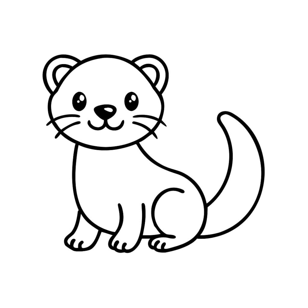 Ferret Svg Png: Minimalist Cut Design for Cricut Silhouette - Etsy