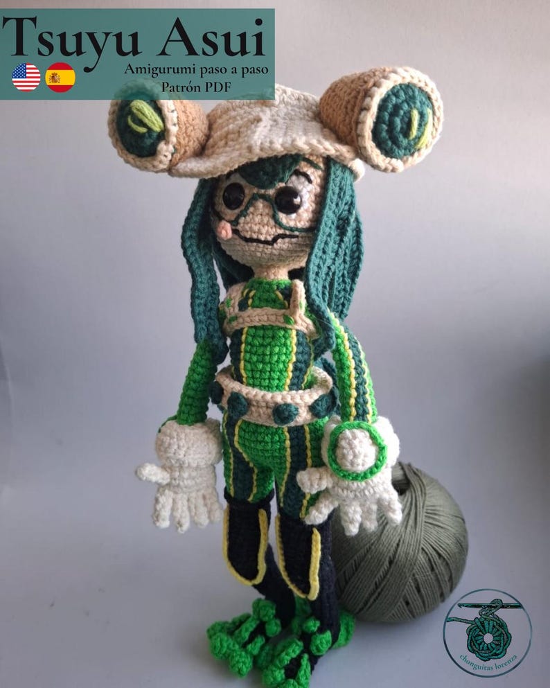 Tsuyu Asui Froppy Digital Pattern in English and Spanish Step by Step ...