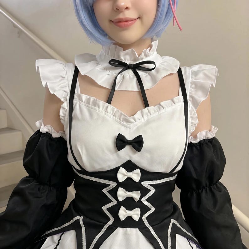 Re Zero Rem Cosplay Maid Dress Costume Anime Gift for Halloween ...