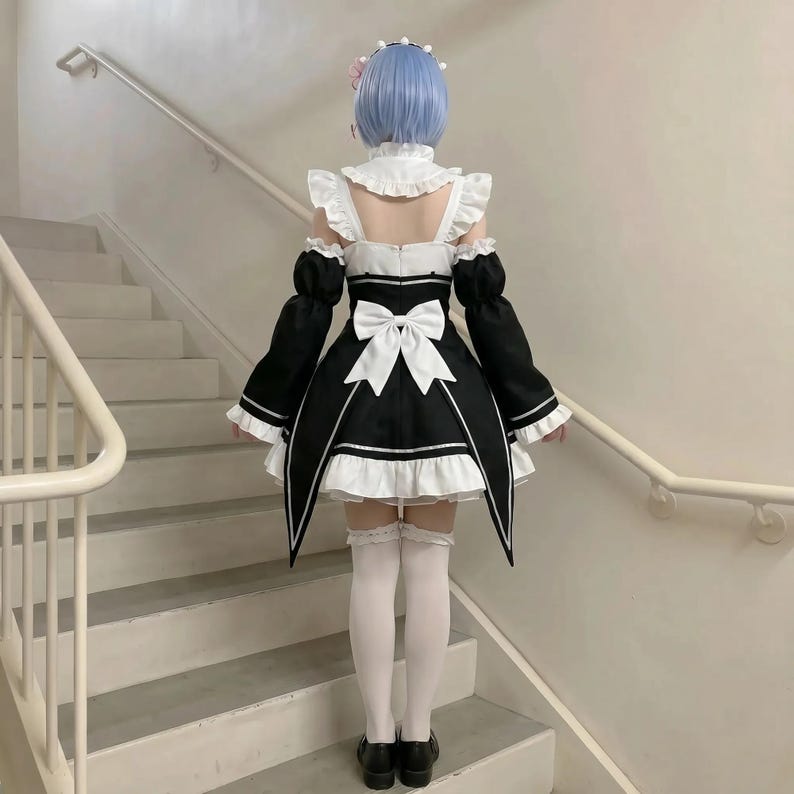 Re Zero Rem Cosplay Maid Dress Costume Anime Gift for Halloween ...