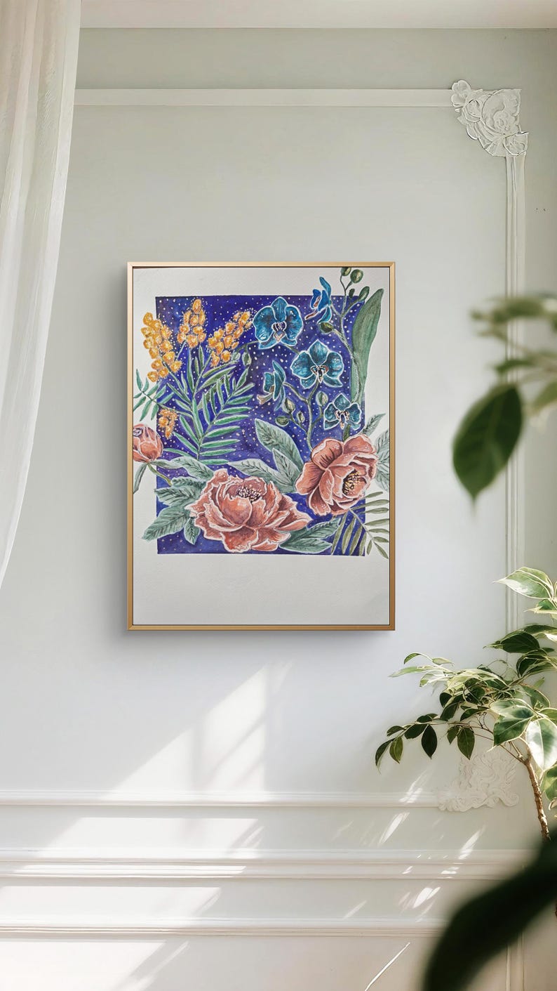Personalized Painting Accoring to You Natal Chart | Botanical Natal ...
