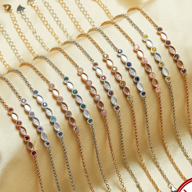 Marquise Bezel Bangle - Etsy