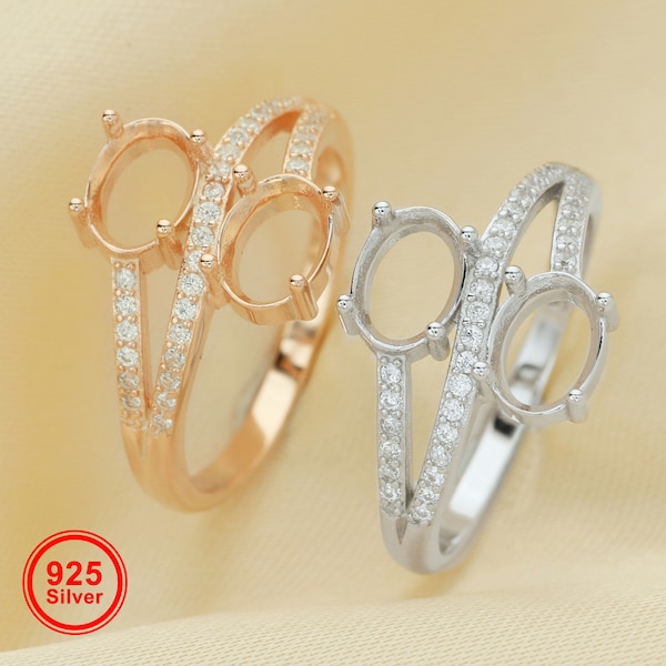 Two Stone Ring - Etsy