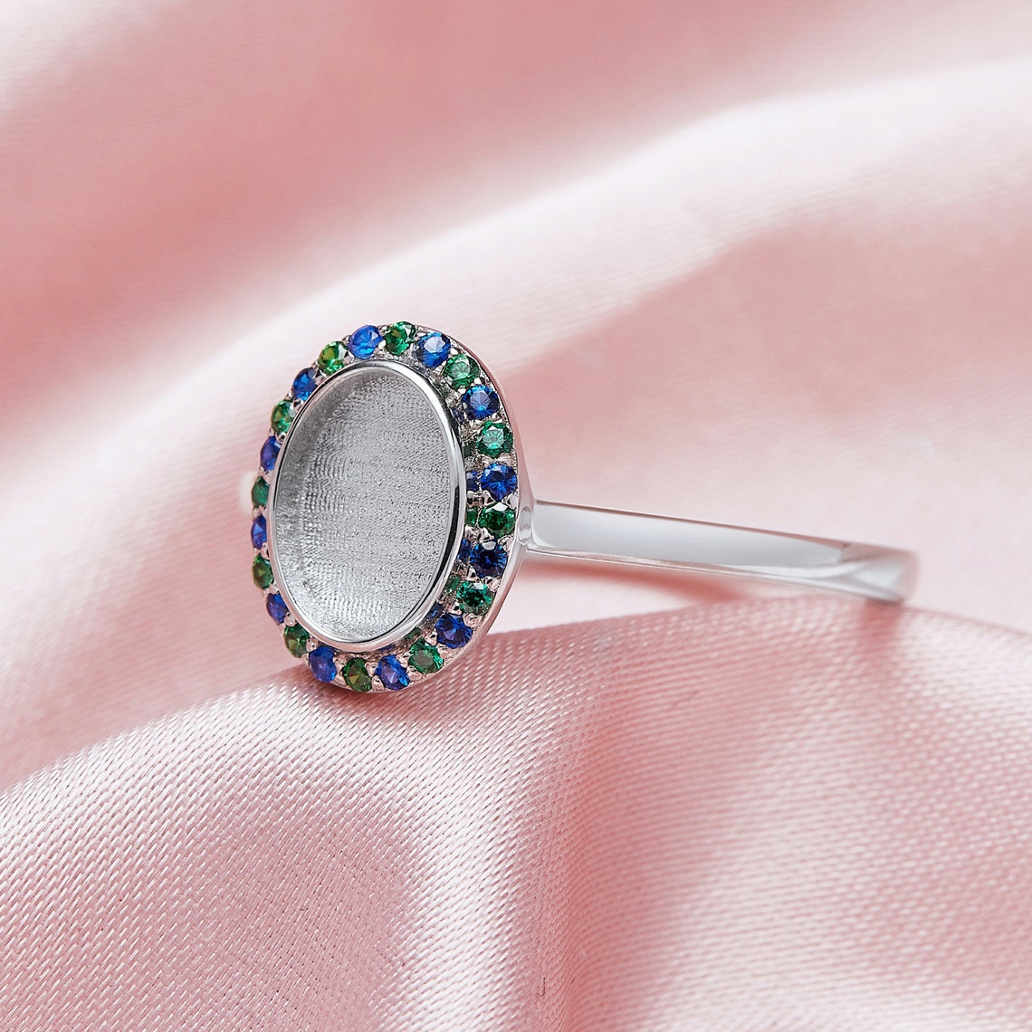 Keepsake Mother Milk Resin Oval Ring Settings,solid Back 925 Sterling ...