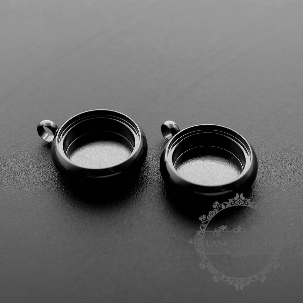 5pcs 16mm Round Bezel 5mm Depth Gun Blackgoldsilver Floating - Etsy