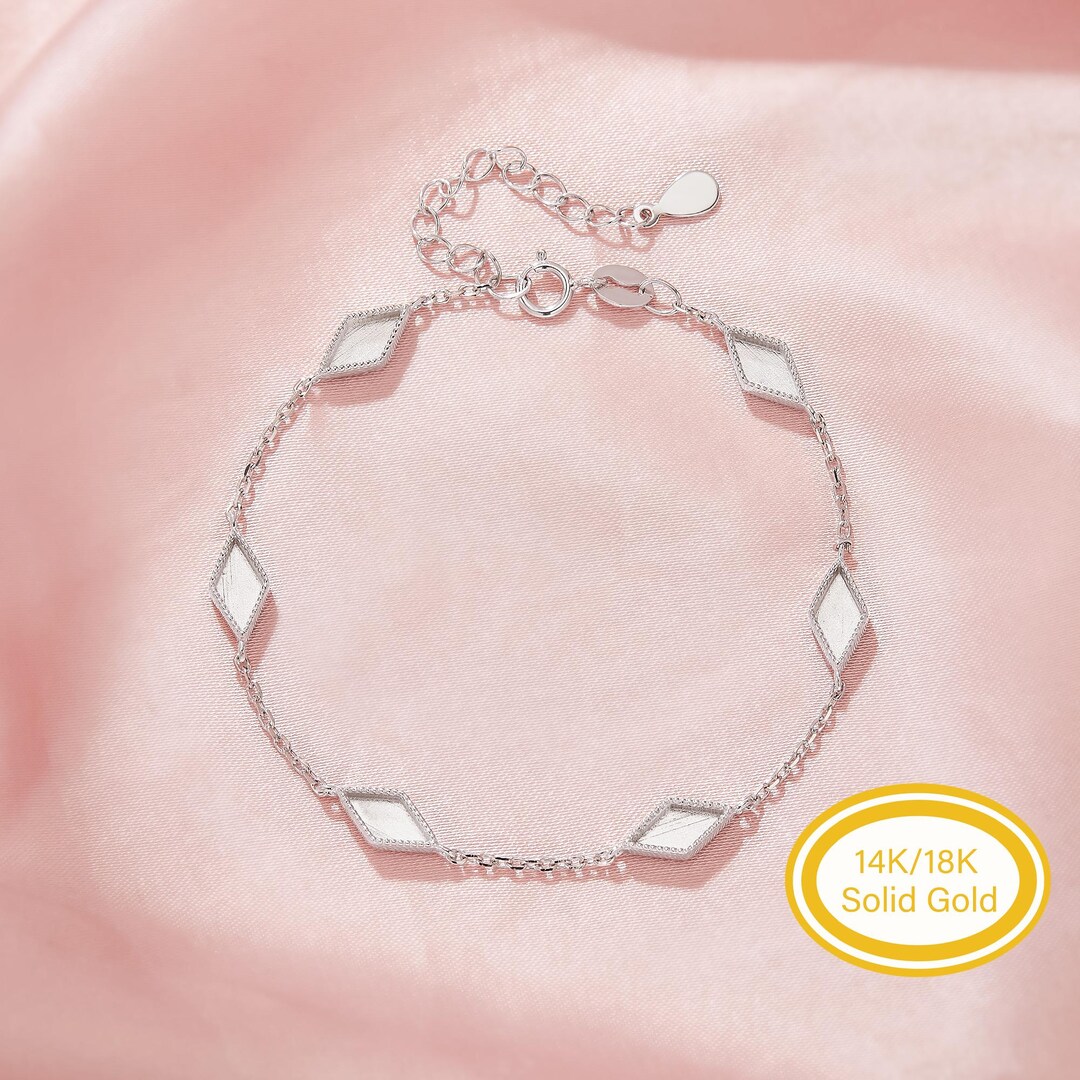 Keepsake Mother Milk Resin Kite Cut Bezel Bracelet Settings,solid 14K ...