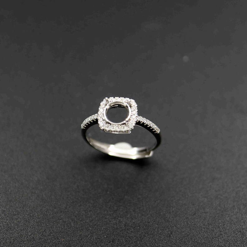 1pcs 6-8MM Luxury Round Gems Cz Stone Prong Setting Solid 925 - Etsy