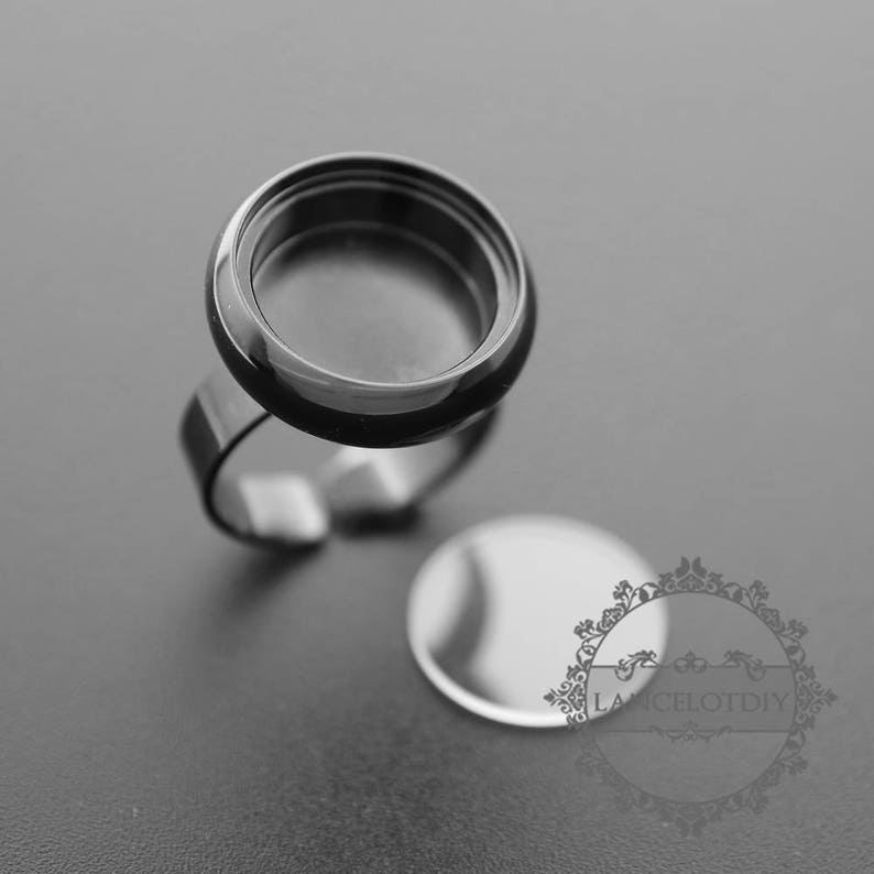 5pcs 16mm Round Bezel 5mm Depth Silver,gun Black,gold Brass Floating ...