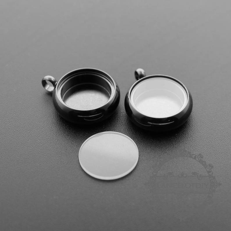 5pcs 16mm Round Bezel 5mm Depth Gun Blackgoldsilver Floating - Etsy