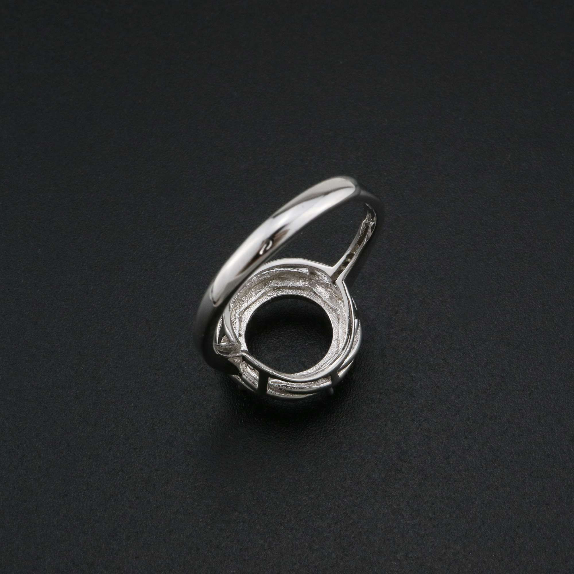 10MM Round Prong Ring Settings Solid 925 Sterling Silver DIY - Etsy
