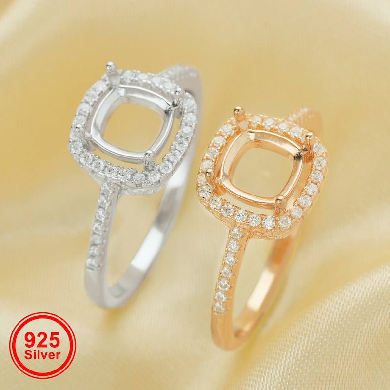 Square Stone Ring - Etsy