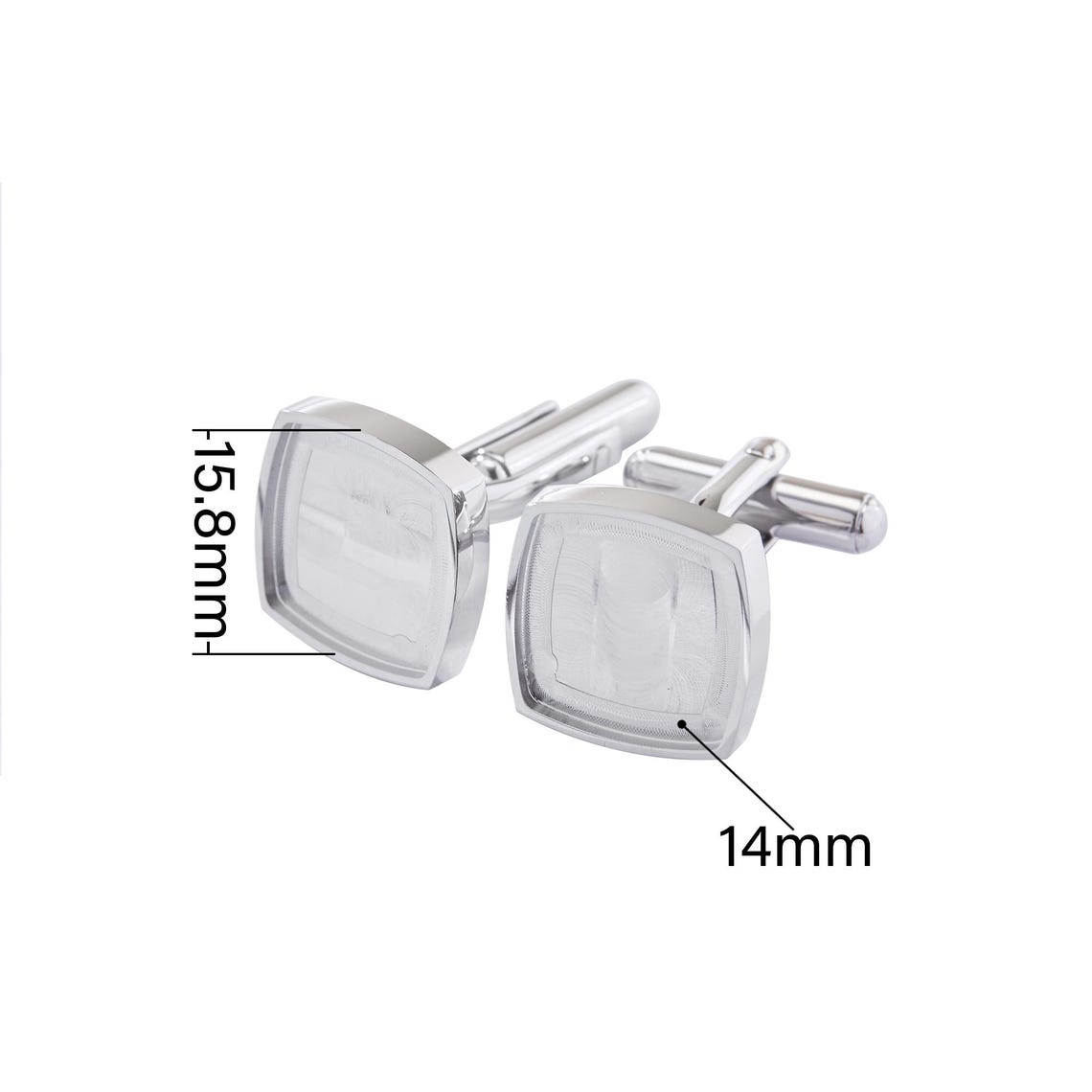 Cushion Square Stainless Steel Cuff Links Bezel Settings,customized DIY ...