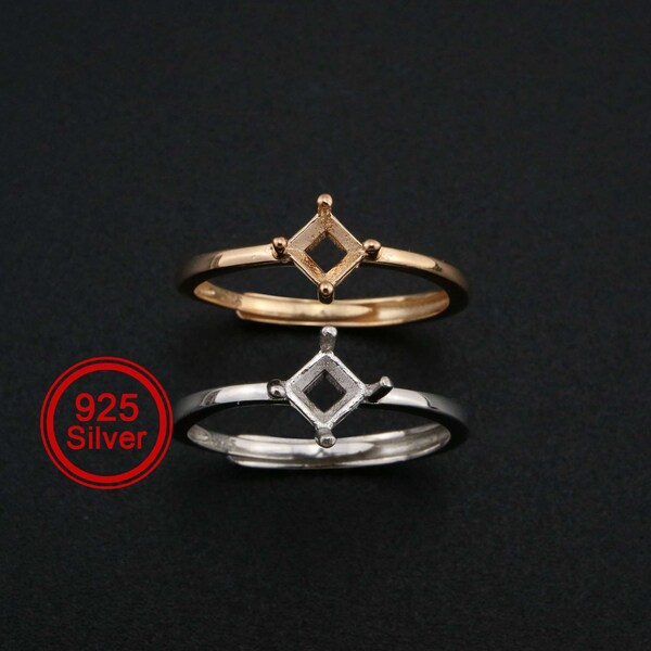 Square Stone Ring - Etsy