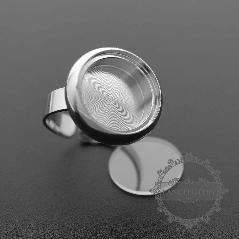 5pcs 16mm Round Bezel 5mm Depth Silvergun Blackgold Brass - Etsy