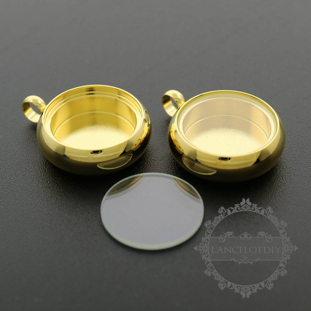 5pcs 16mm Round Bezel 5mm Depth Gun Blackgoldsilver Floating - Etsy