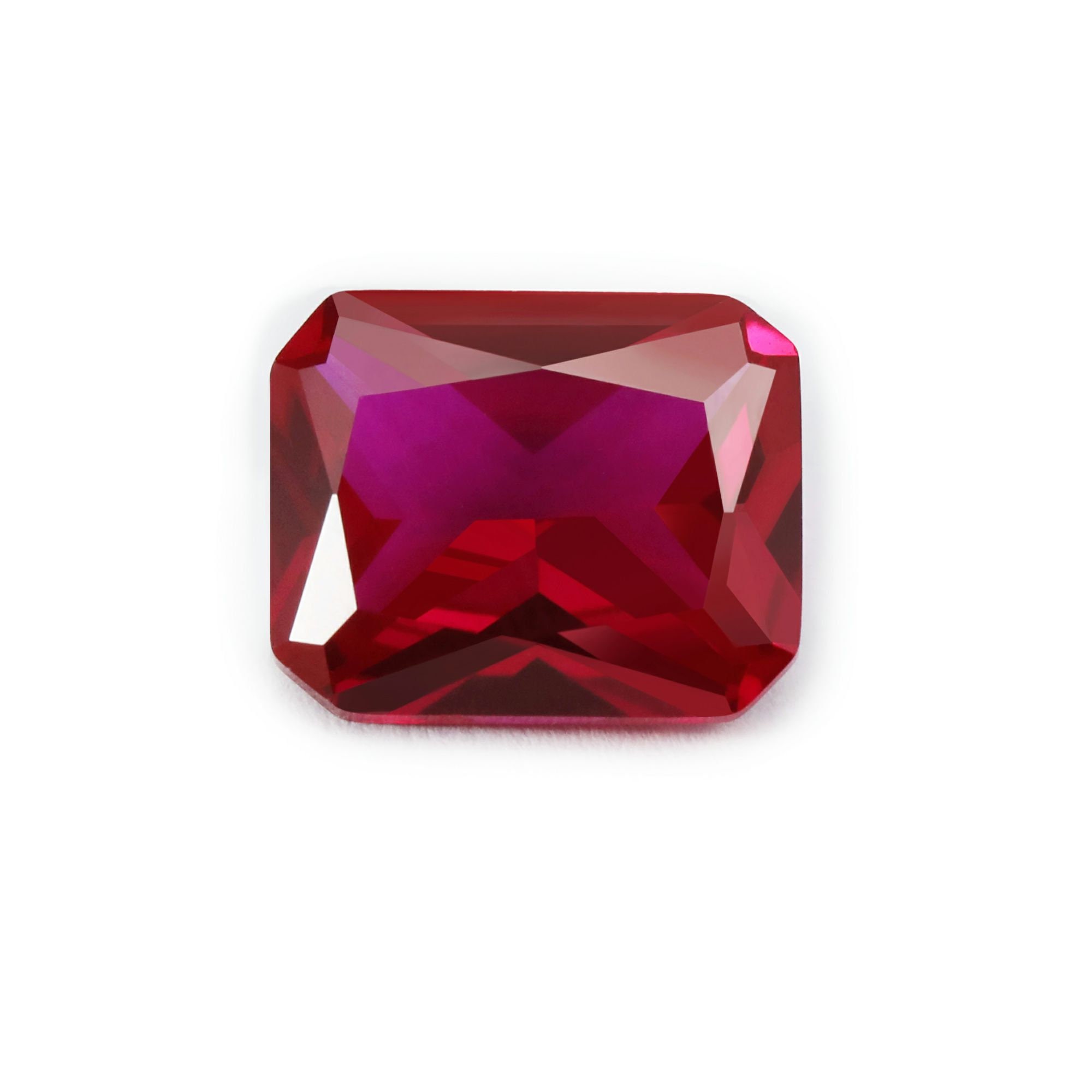 1pcs Lab Created Radiant Cut Rectangle Ruby July Birthstone - Etsy