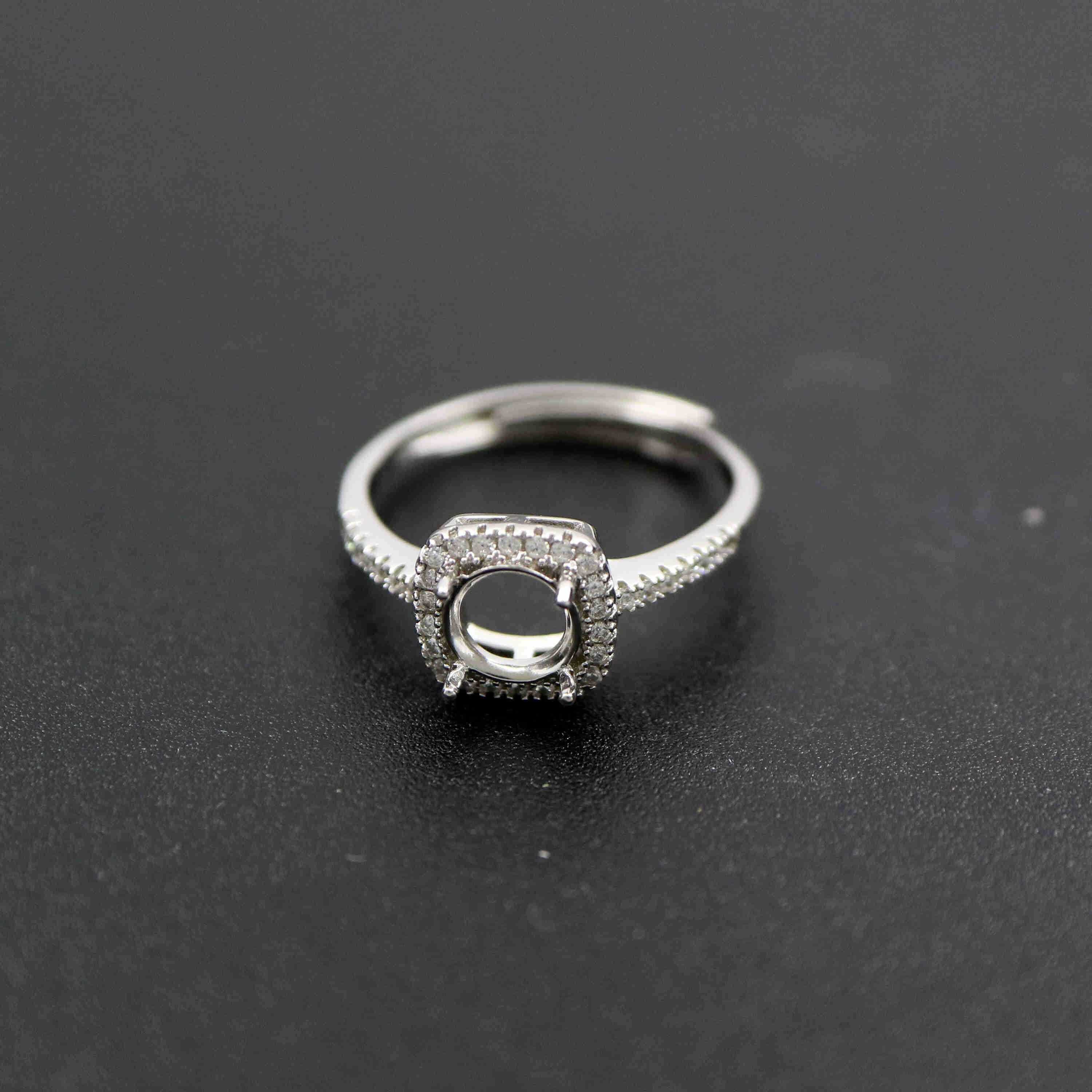 1pcs 6-8MM Luxury Round Gems Cz Stone Prong Setting Solid 925 - Etsy
