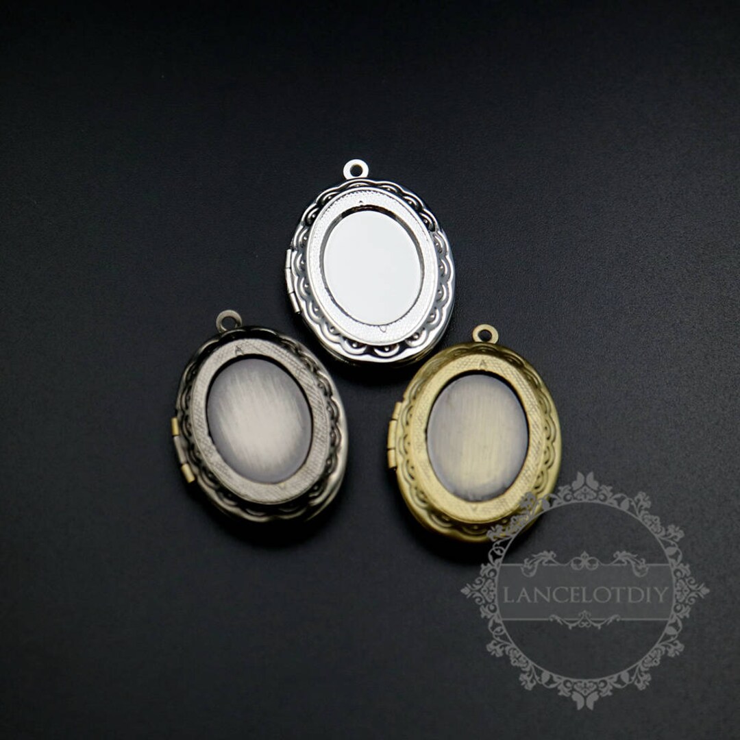 5pcs 13x18mm Bezel Antiqued Silver,silver,bronze Brass Oval Blank Photo ...
