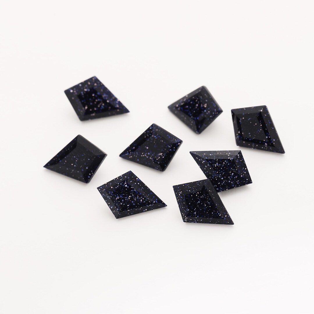 7x10mm Blue Sandstone Kite Cut Faceted Stone,semi-precious Gemstone ...