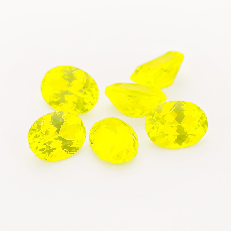 1PCS Faceted Yellow Lumogarnet,fluorescent Yag,yttrium Aluminum Garnet ...