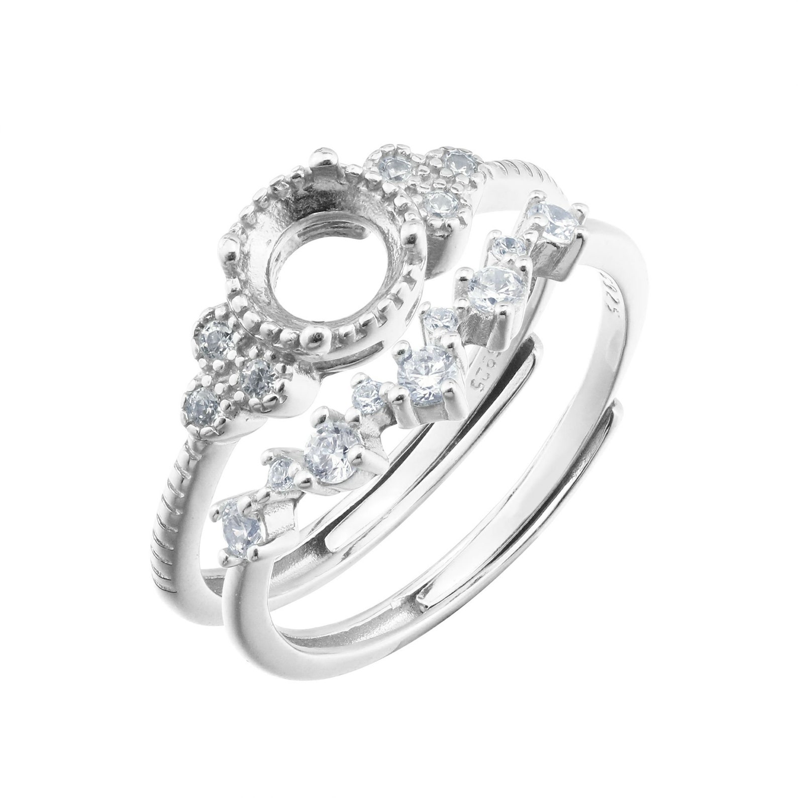 5MM Round Prong Ring Settings Stackable Vinatge Style Rose - Etsy