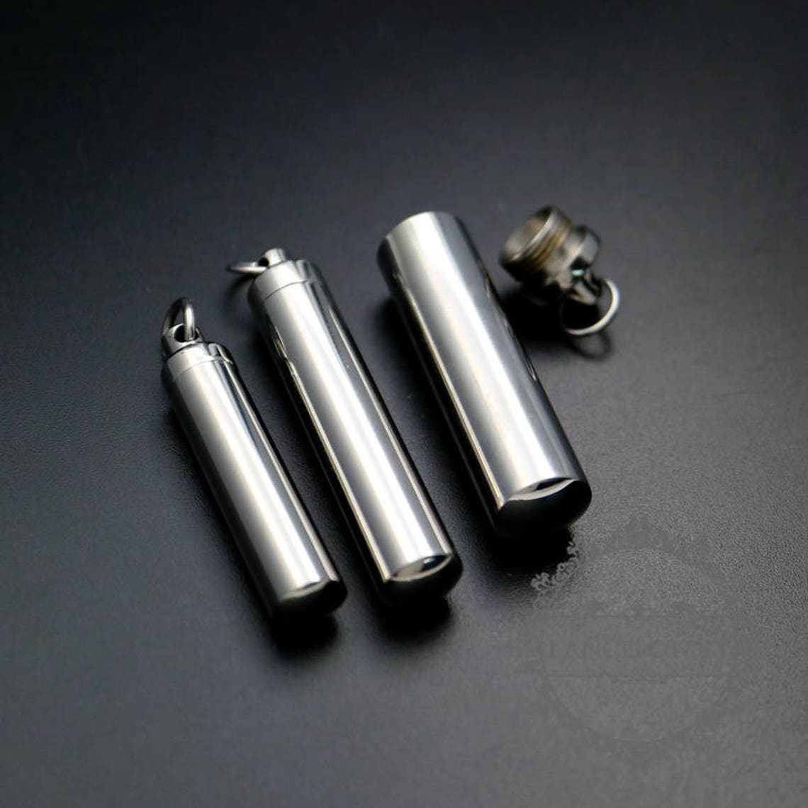 3pcs 316L Stainless Steel Perfume Tube Box Screw Top Wish Vial Pendant ...