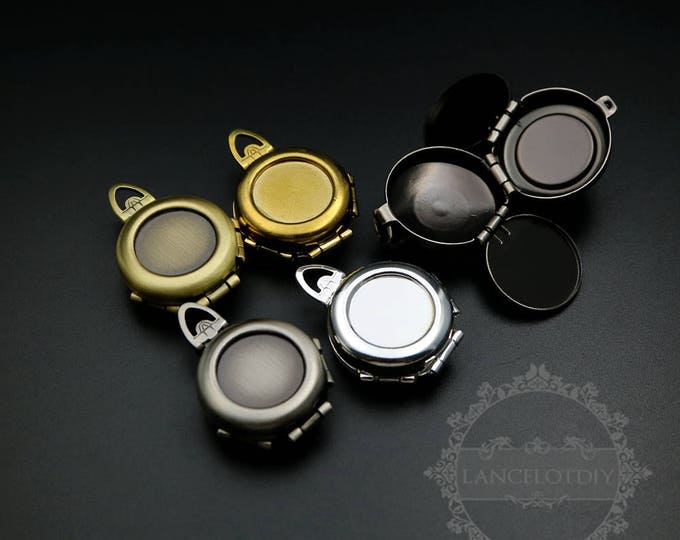 5pcs 16mm Round Bezel 5mm Depth Silvergun Blackgold Brass - Etsy