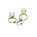 5pcs 15MM Long Prong Irregular Stone Adjutable Brass Ring Settings DIY ...