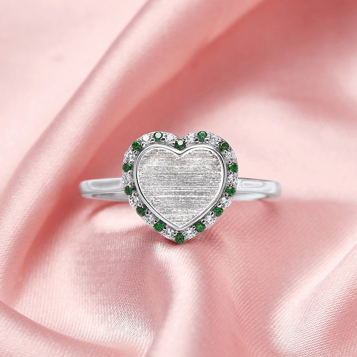 Keepsake Breast Milk Resin Halo Heart Bezel Ring Settings,solid Back ...
