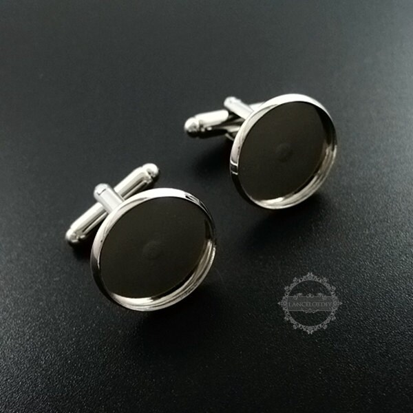10pcs 16MM Rhodiumn Plated Brass Round French Cuff Links - Etsy