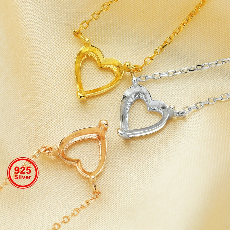 Simple Heart Necklace - Etsy