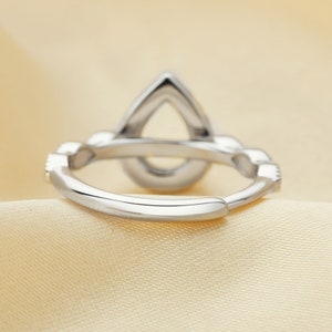 6x8mm Keepsake Mother Milk Halo Pear Prong Ring Settings Cathedral ...