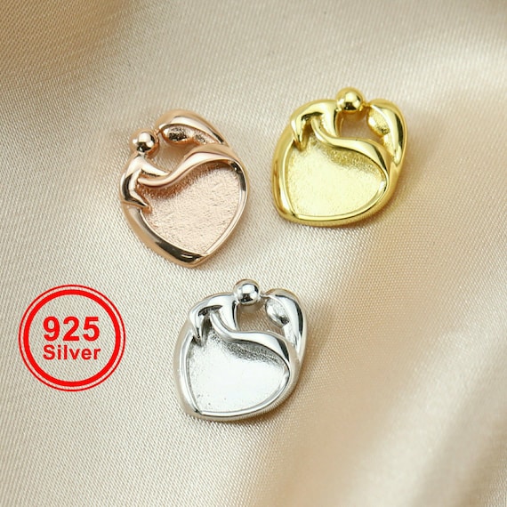 9MM Heart Bezel Settings Mother Baby Love for Breast Milk - Etsy