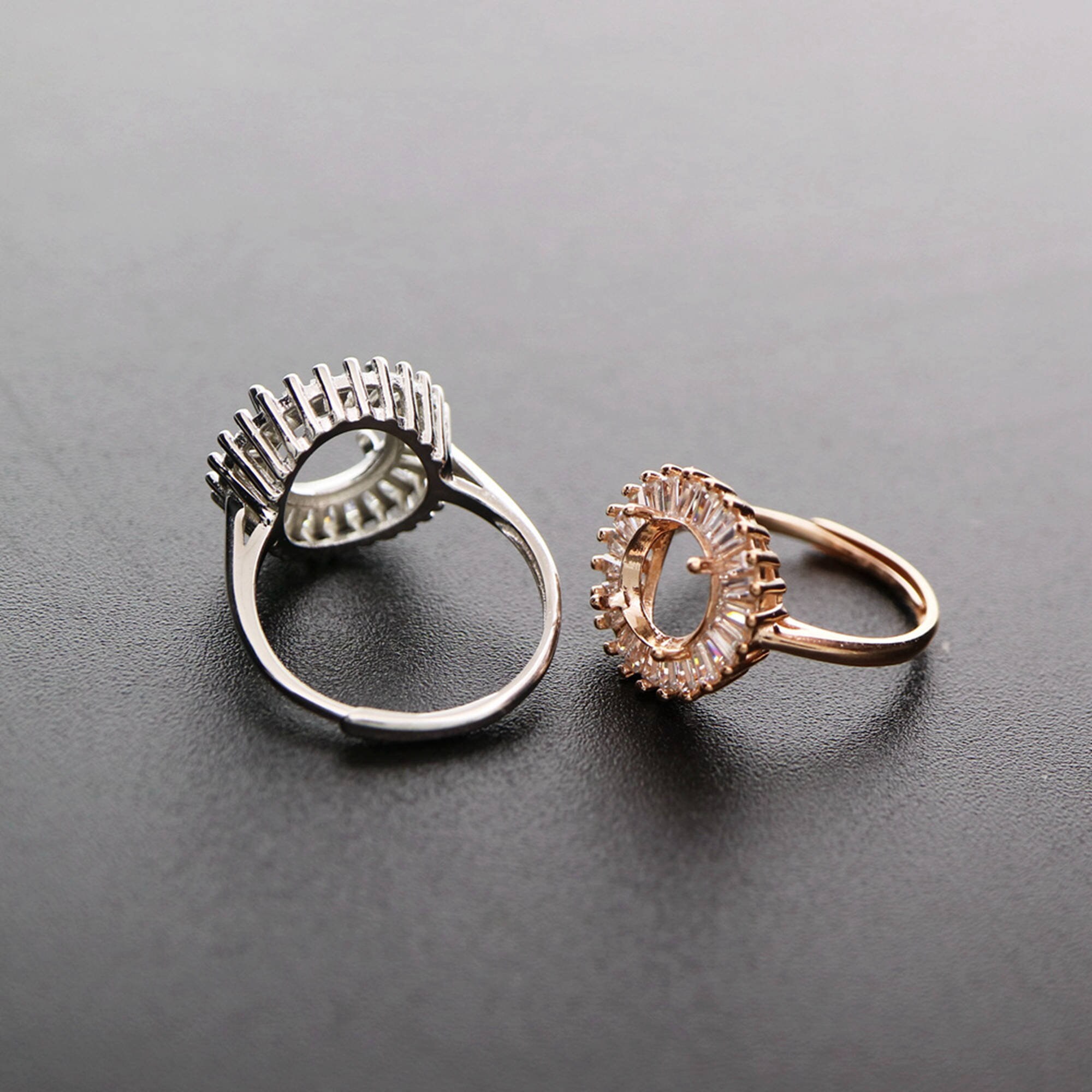 1pcs 4-12MM Round Simple Rose Gold Silver Gemstone CZ Stone - Etsy