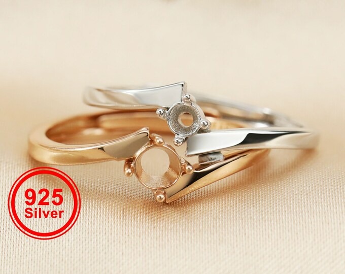 1pcs Pear Bezel Ring Settings Blank Adjustable Simple Bypass - Etsy