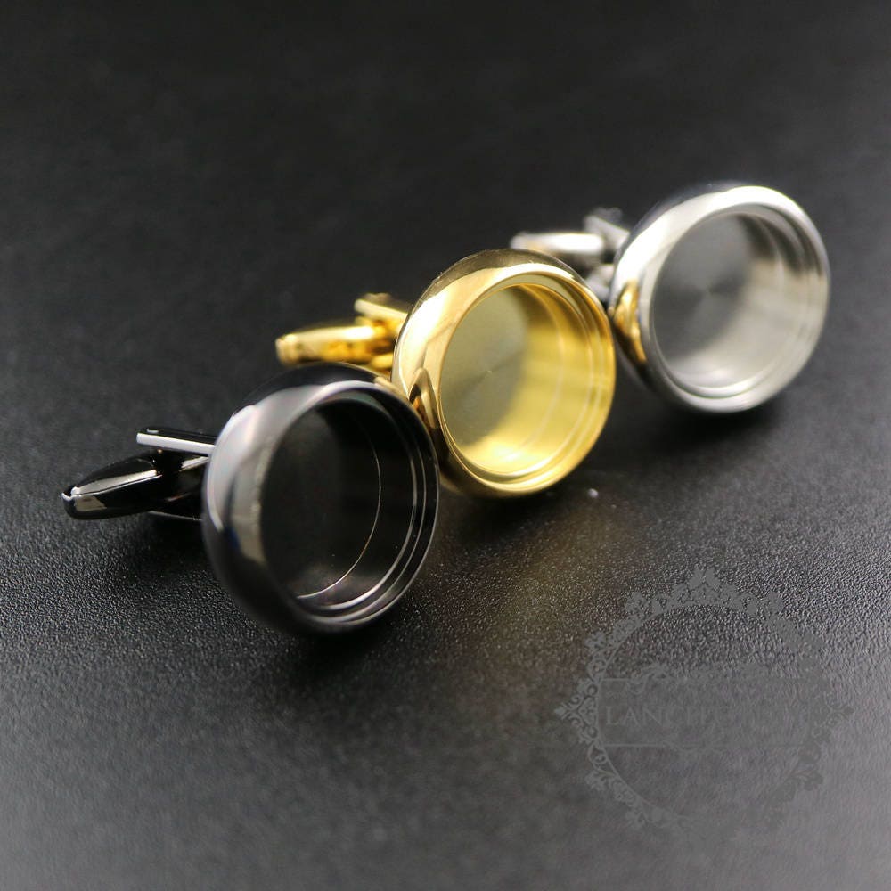 10pcs 16mm Round Bezel 5mm Depth Gun Blacksilvergold - Etsy