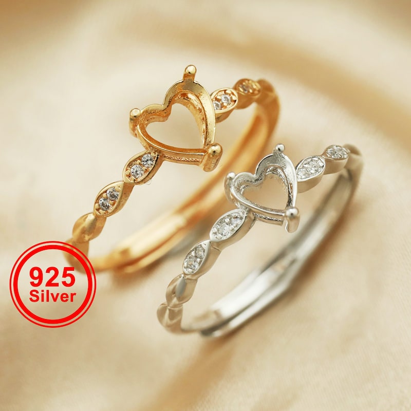 Heart Shape Rings - Etsy