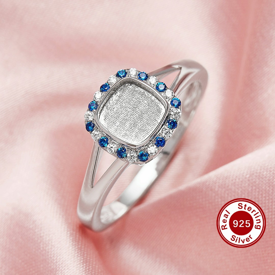 Keepsake Breast Milk Resin Birthstone Ring Settings,cushion Square ...