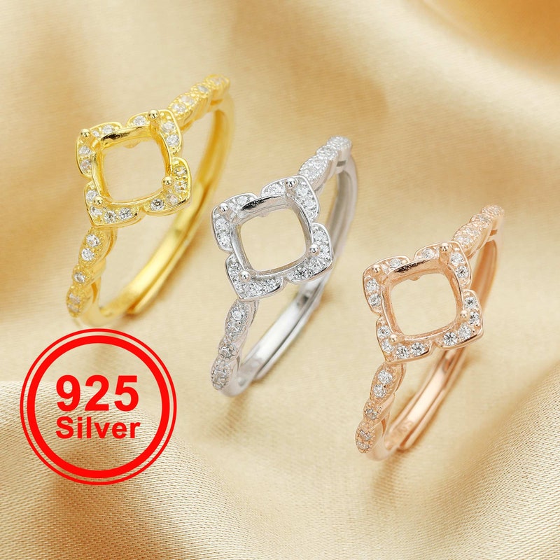 Square Crystal Ring - Etsy