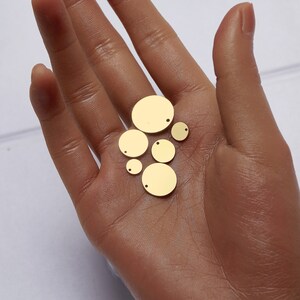 1PCS Circle Disc 14K Gold Filled Pendant,minimalist Round Charm,diy ...